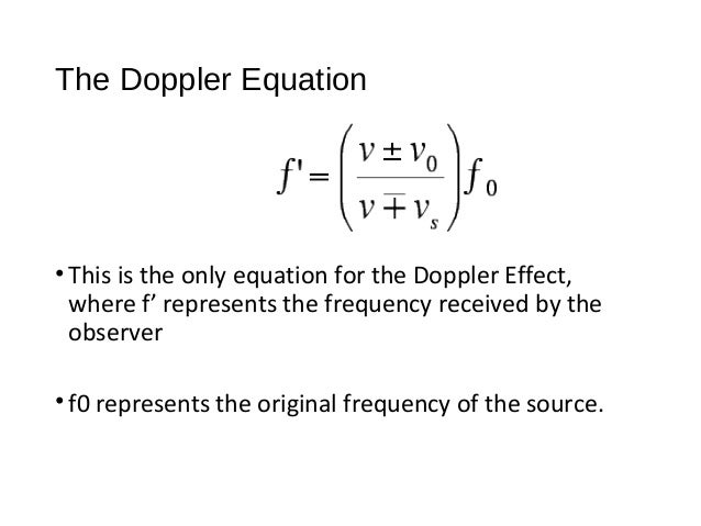 The Doppler effect