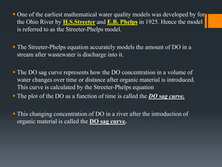 The do sag curve and the streeter phelps equation | PPTX