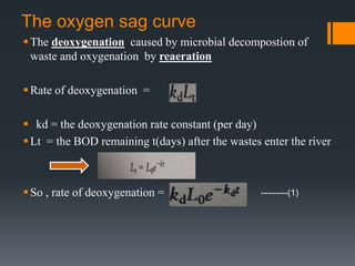 The do sag curve and the streeter phelps equation | PPTX