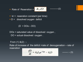 The do sag curve and the streeter phelps equation | PPTX