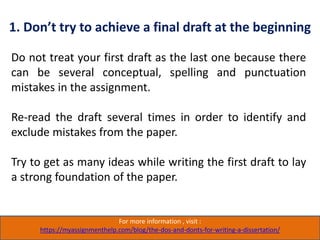 The Do’s and Don’ts for Writing a Dissertation | PPT