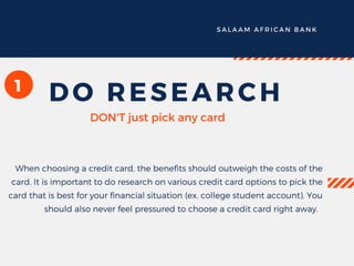 The Do's and Don'ts of Credit Cards | PDF
