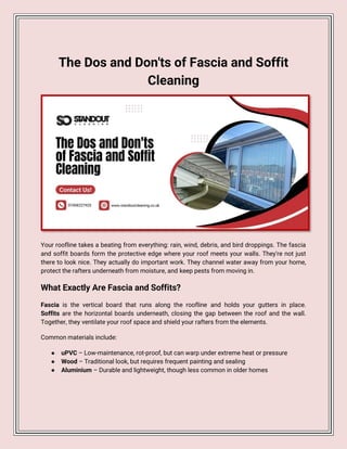 The Dos and Don'ts of Fascia and Soffit Cleaning | PDF