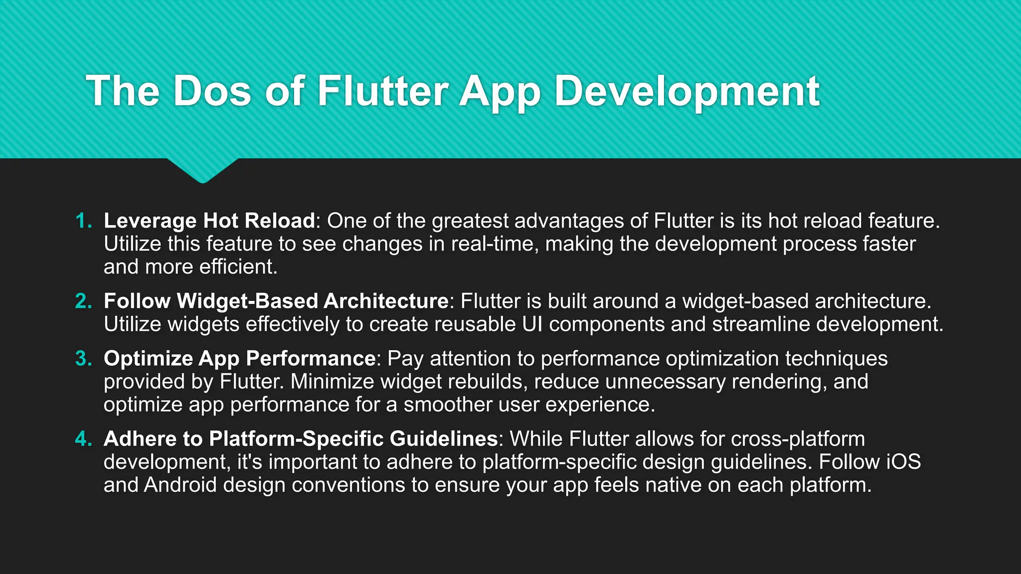 The Dos and Don'ts of Flutter App Development to Ensure Success | PPTX