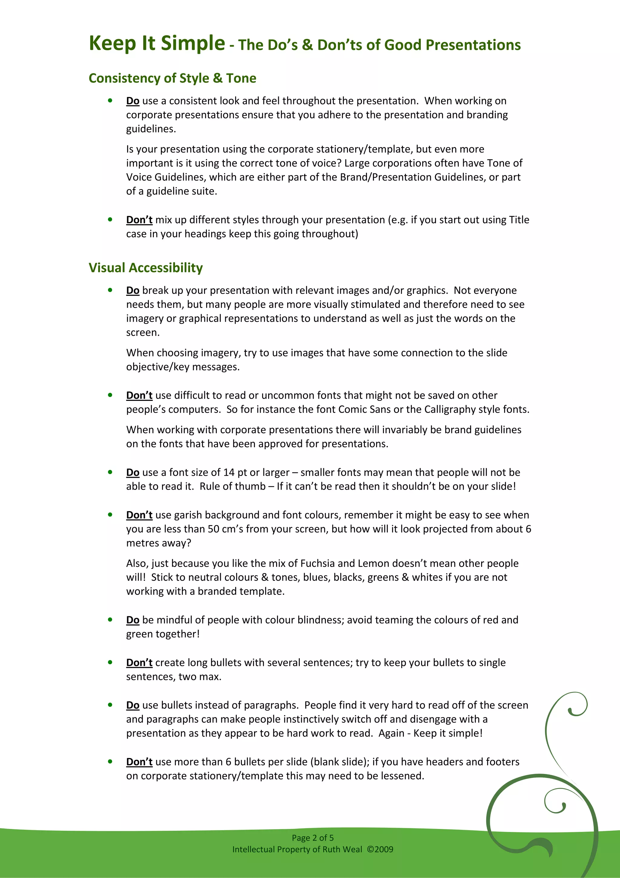 The dos and donts of good presentations | PDF