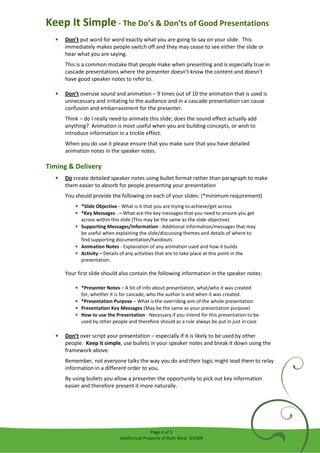 The dos and donts of good presentations | PDF