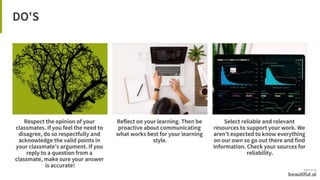 The dos and don'ts of online learning | PPTX