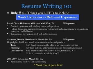 The do’s and don’ts of resumes | PPT