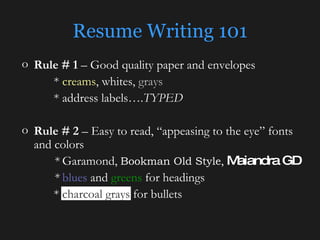 The do’s and don’ts of resumes | PPT
