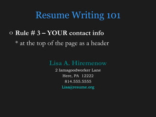 The do’s and don’ts of resumes | PPT