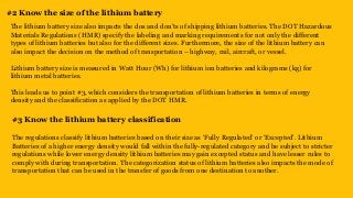 The Dos and Don’ts of Shipping Lithium Batteries | PPTX