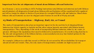 The Dos and Don’ts of Shipping Lithium Batteries | PPTX