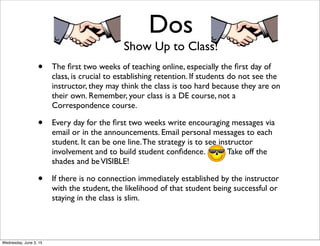 The Dos and Don'ts of Teaching Online | PDF