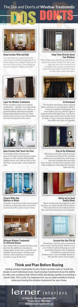 The Dos and Don’ts of Window Treatments | PDF