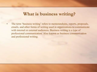 The do’s & don’ts of business writing | PPTX