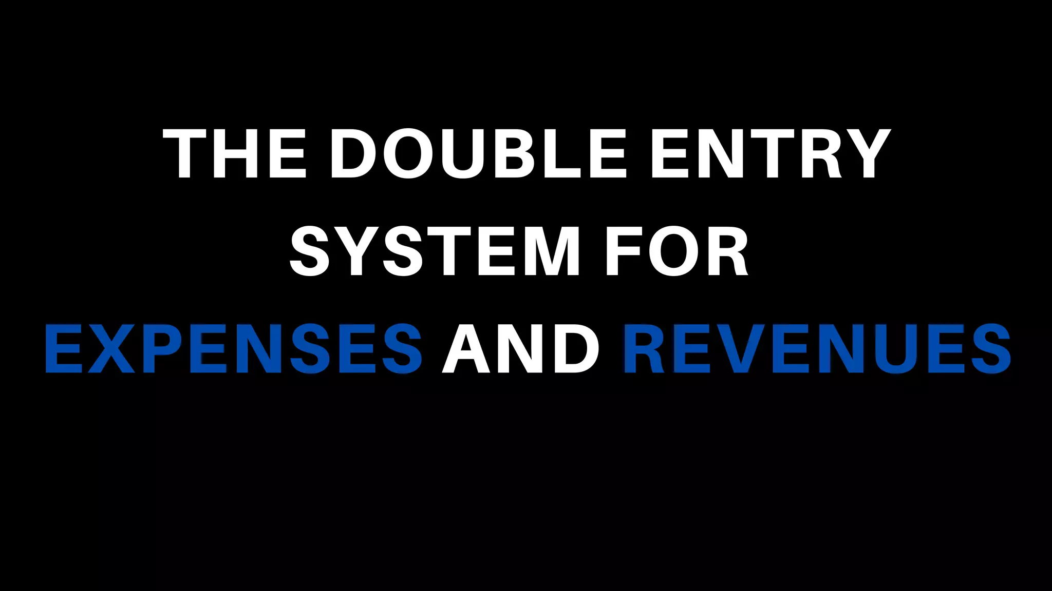The double entry system for expenses and revenues | PDF