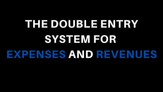 The double entry system for expenses and revenues | PDF