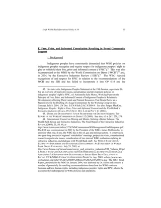 The draft world bank operational policy on indigenous peoples | PDF