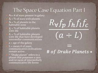 The Space Case (Drake) Equation | PPTX