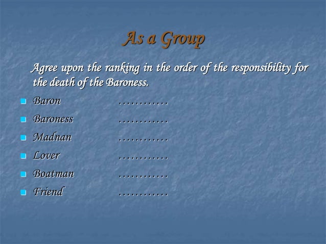 The drawbridge Exercise | PPT