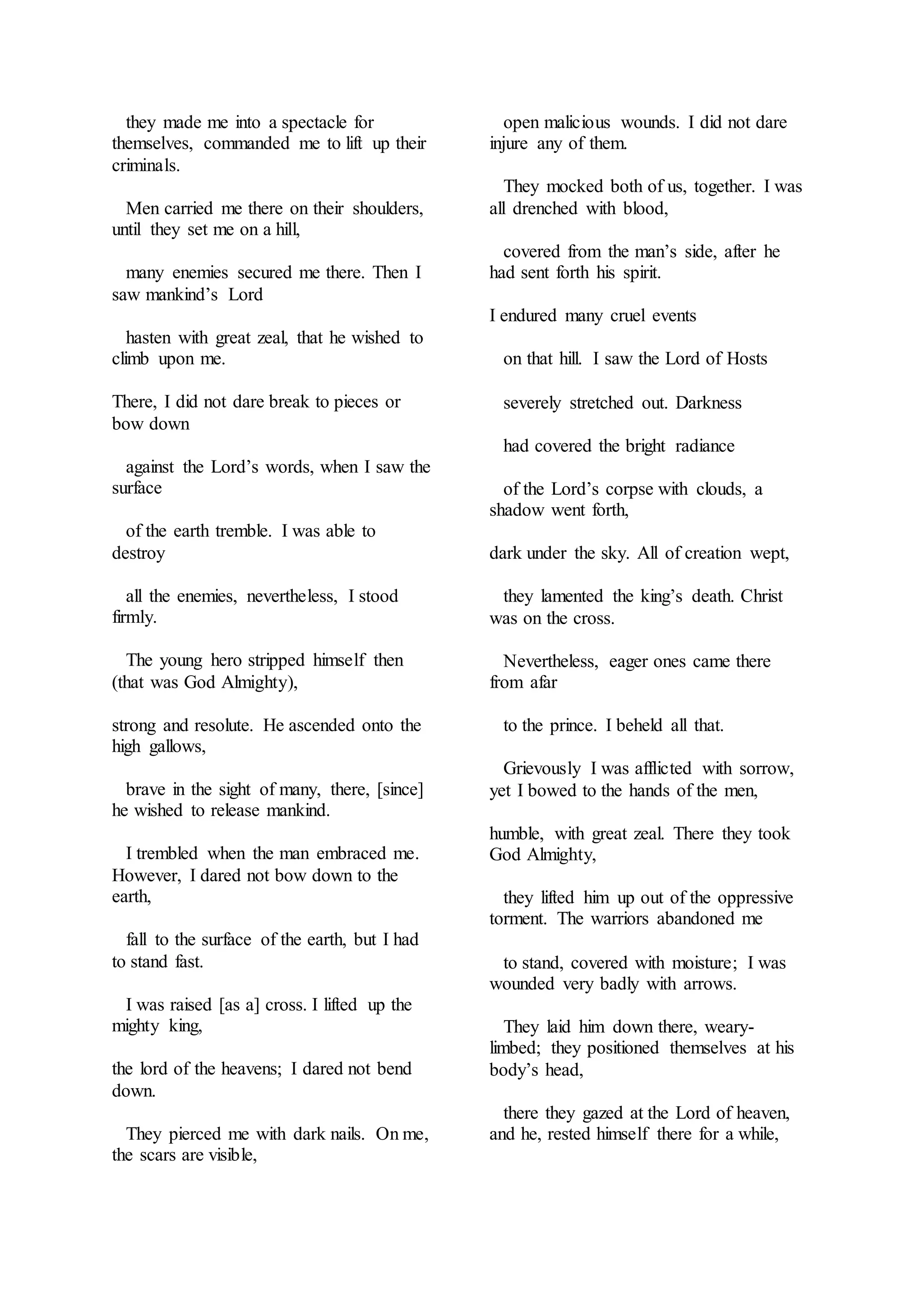 The dream of the rood | DOCX