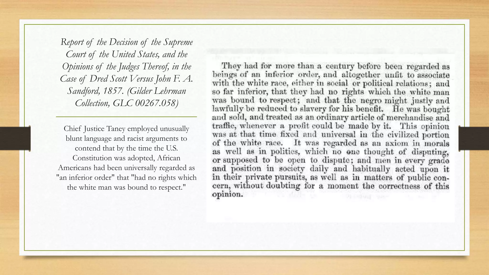 The Dred Scott Decision | PPTX