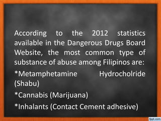 The Drug Scenario in the Philippines | PPTX
