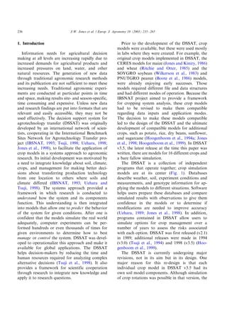 The dssat cropping system model | PDF