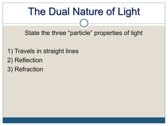 The Dual Nature of Light.pptx | Physics | Science