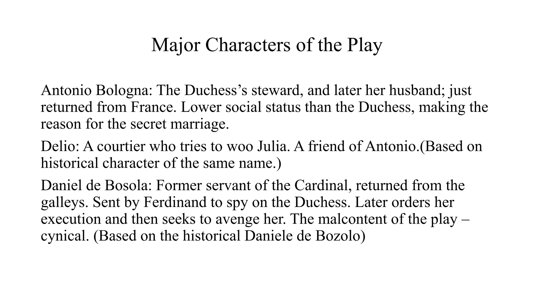 The Duchess of Malfi-John Webster | PPTX