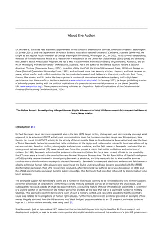 The Dulce Report | PDF