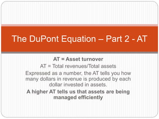 The DuPont equation | PPTX