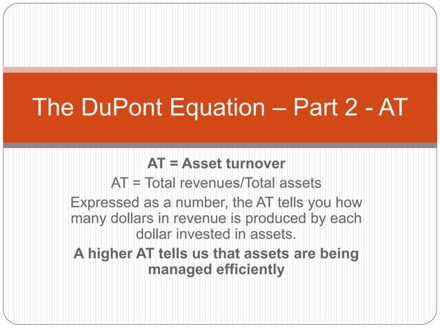 The DuPont equation | PPTX