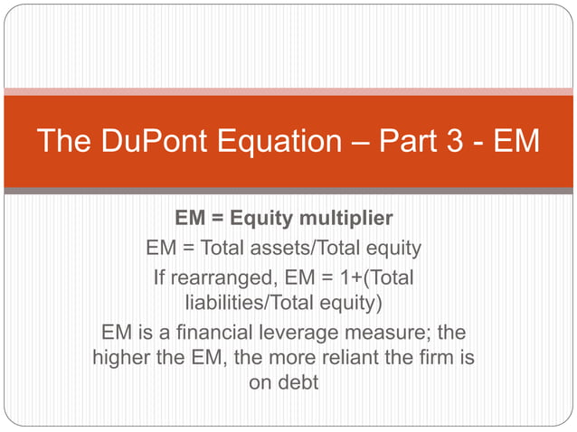 The DuPont equation | PPTX