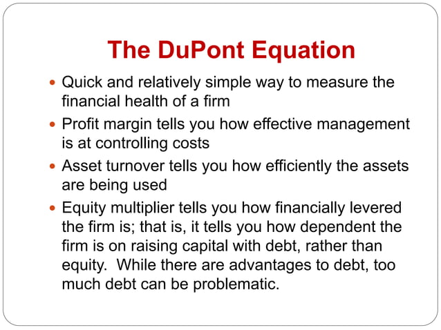 The DuPont equation