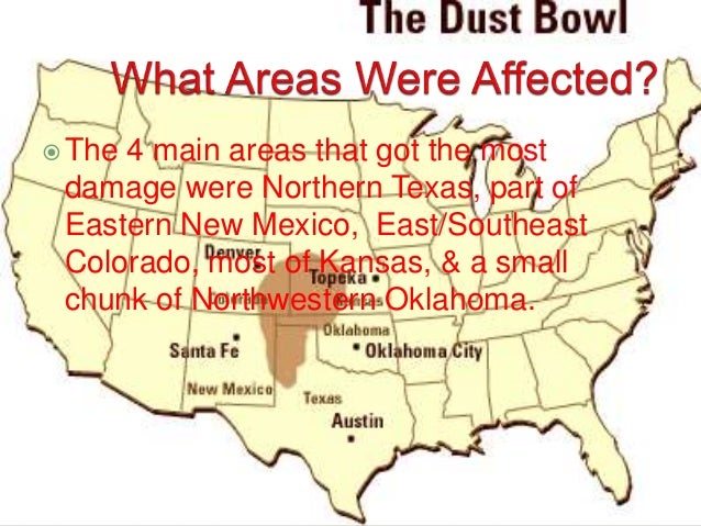Great Depression Dust Bowl Map