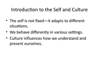 The Self, Society, and Culture. The Moi and Personne | PPTX
