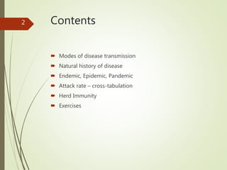 The Dynamics of Disease Transmission | PPTX