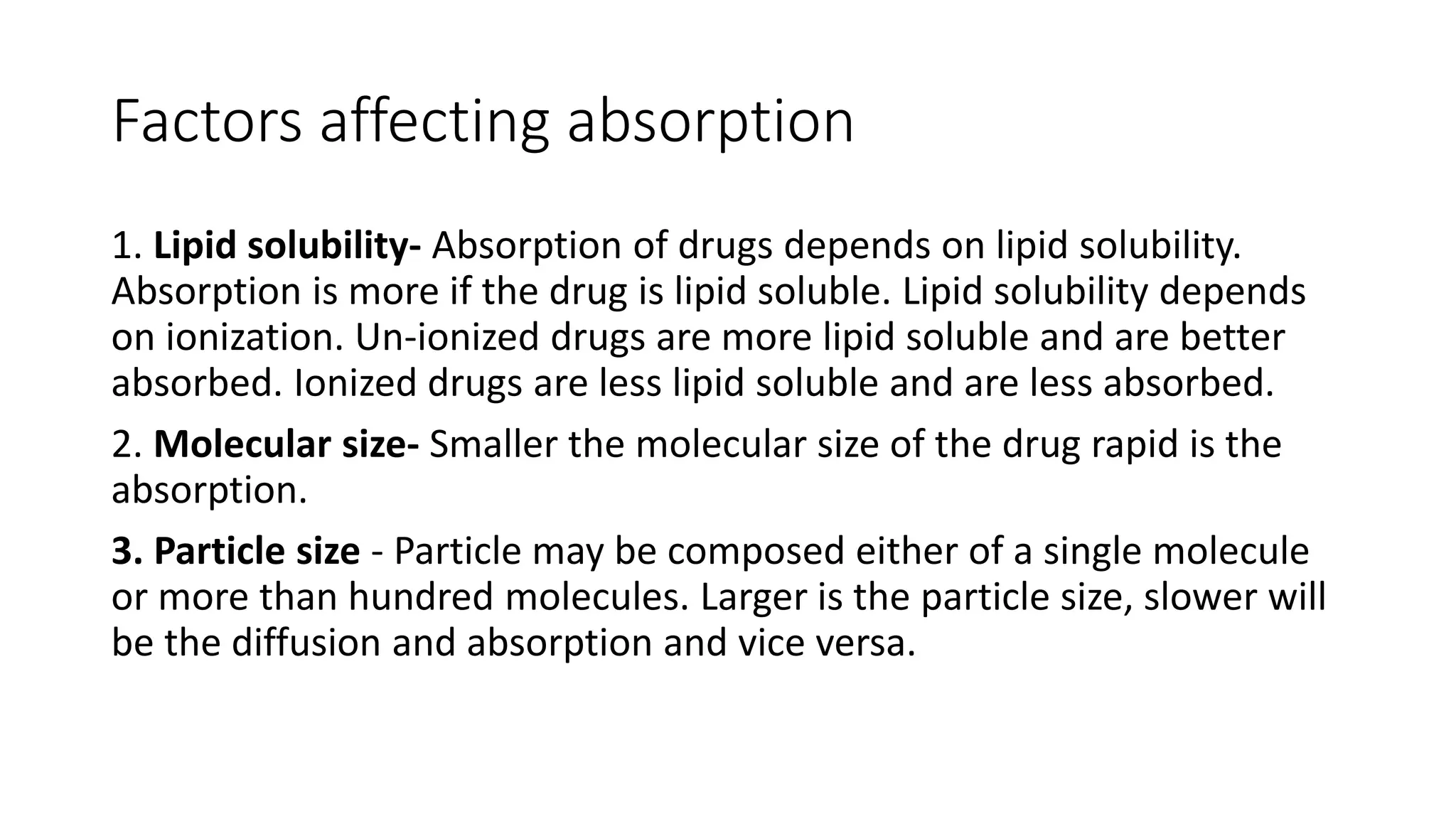 The dynamics of drug ABSORPTION and DISTRIBUTION | PPTX