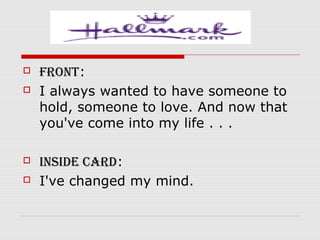 The dysfunctional section of a hallmark store | PPT