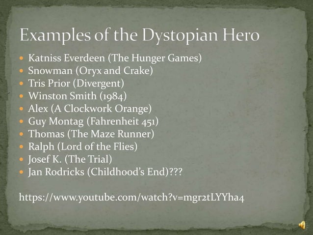 The dystopian novel | PPTX | Science Fiction | Genres