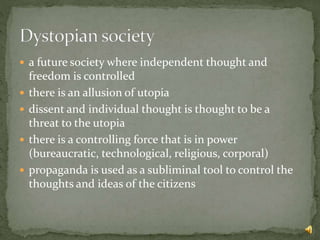 The dystopian novel | PPTX