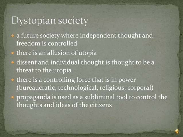 The dystopian novel | PPTX | Science Fiction | Genres