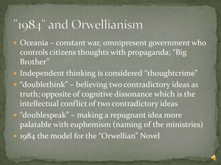 The dystopian novel | PPTX