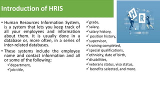 E-HRM and HRIS | PPTX