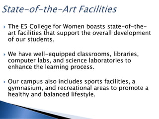 The E5 College for Women | PDF