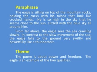 The Eagle and Other Poems | PPT