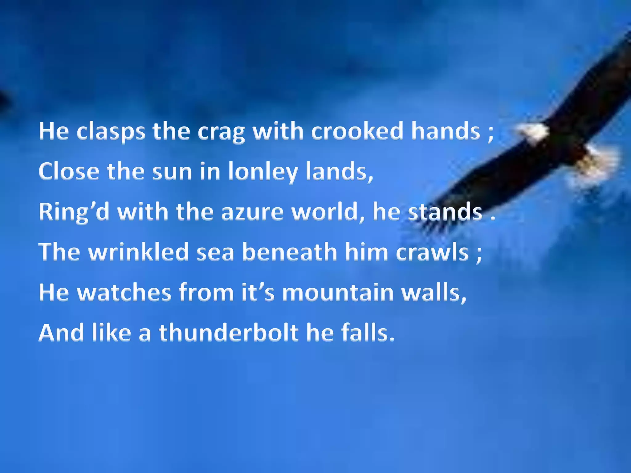 The eagle by alfred lord tennyson | PPTX | Poetry | Books and Literature