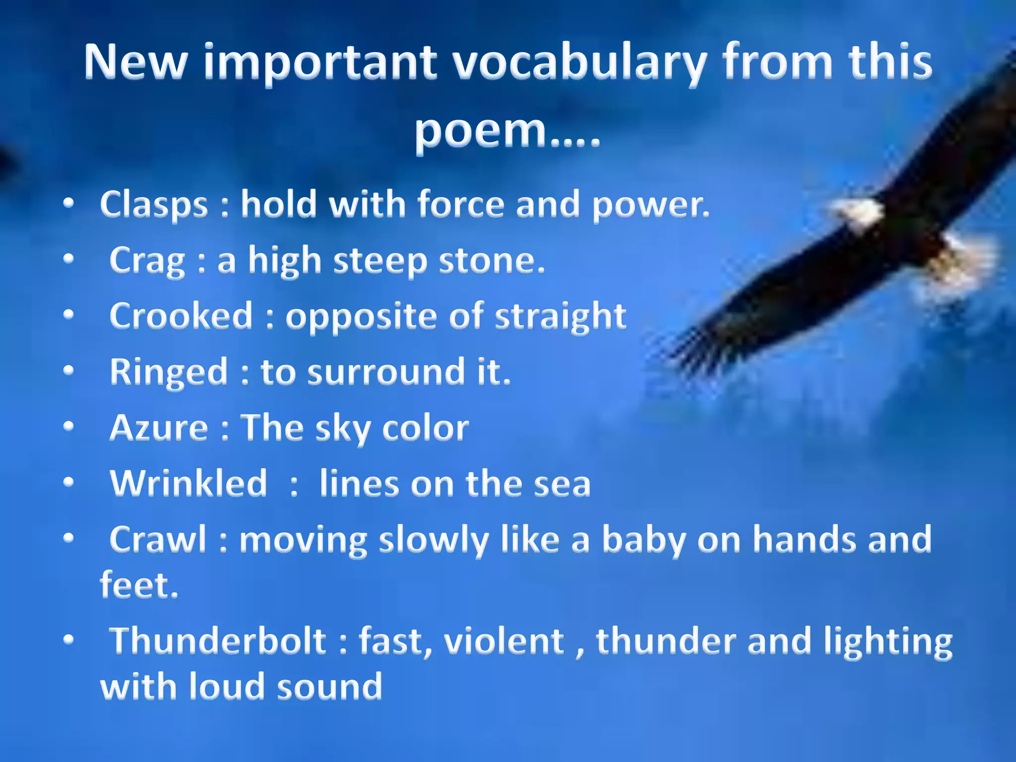 The eagle by alfred lord tennyson | PPTX | Poetry | Books and Literature