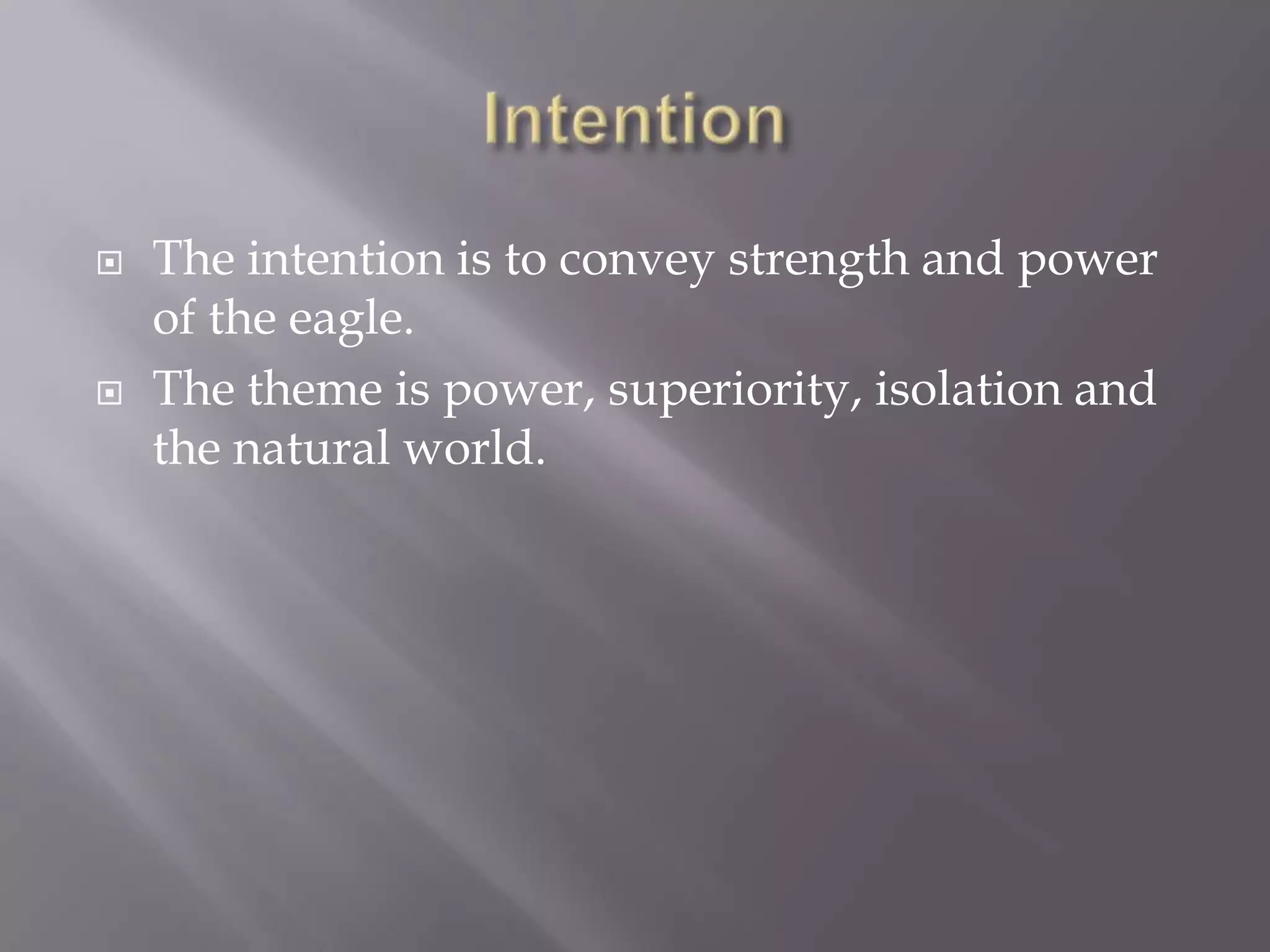 The eagle power point | PPTX